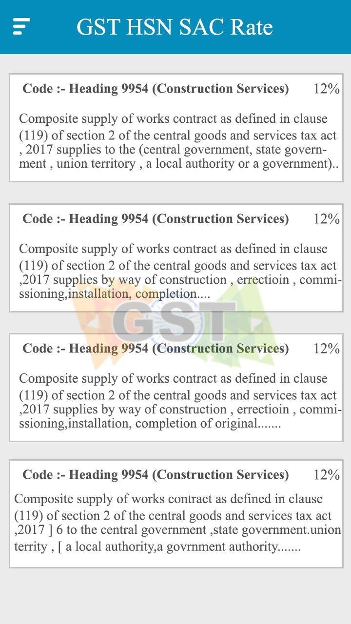 GST Rates and HSN Code and GST APK for Android Download