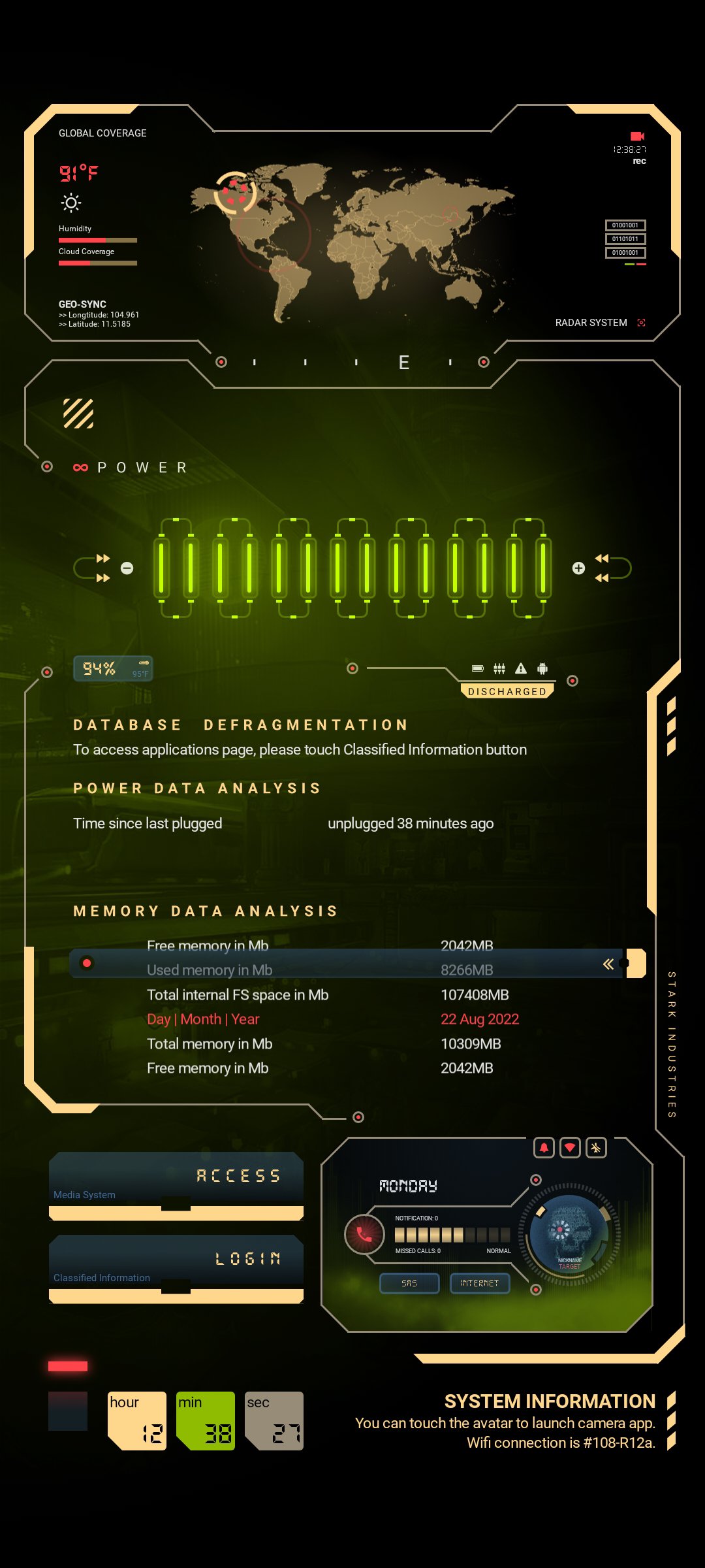 Hacker theme for KLWP أحدث إصدار 1.5 للأندرويد