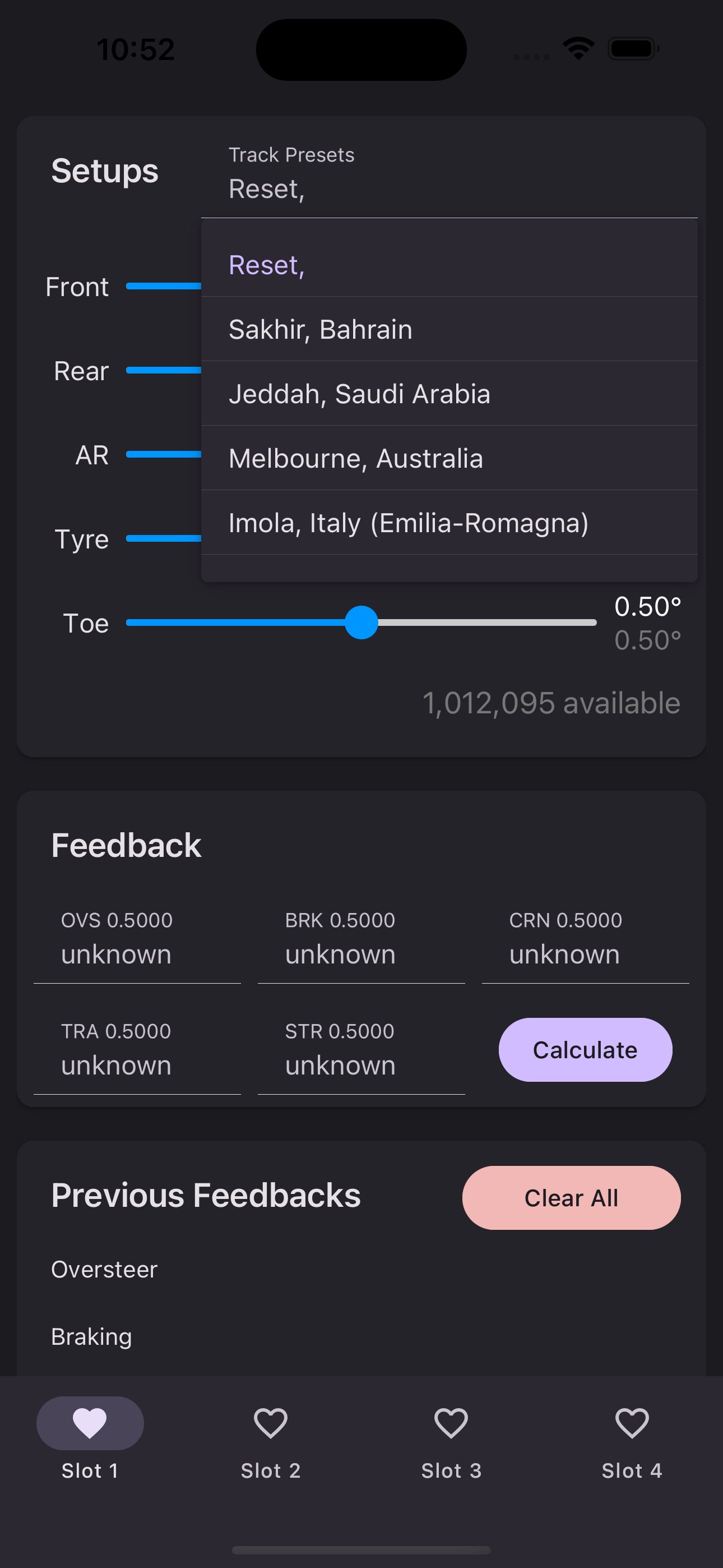 F1M Setup Calculator Latest Version 1.3.0 for Android