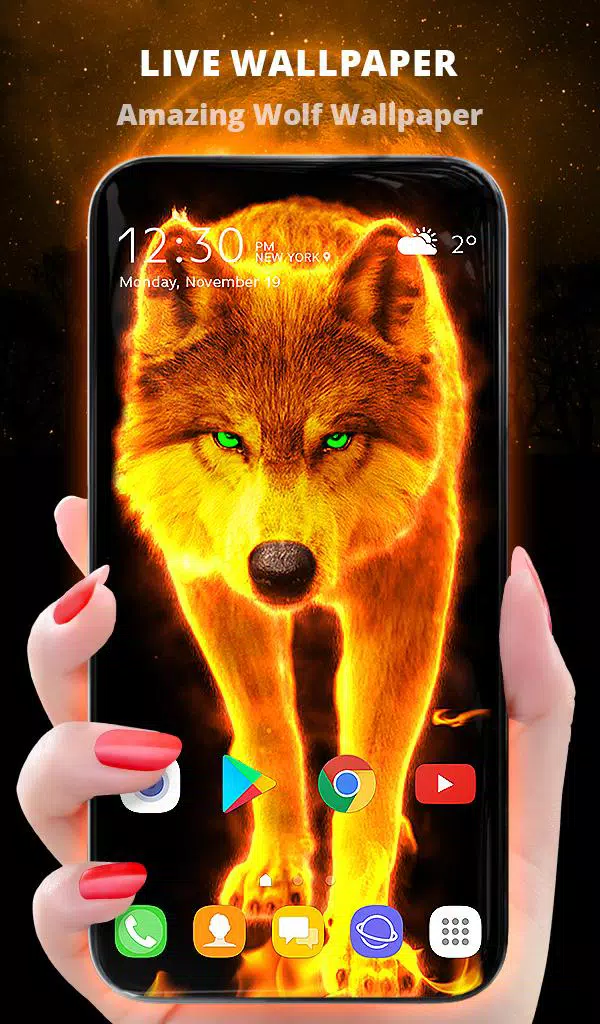 Fire Wolf Wallpaper