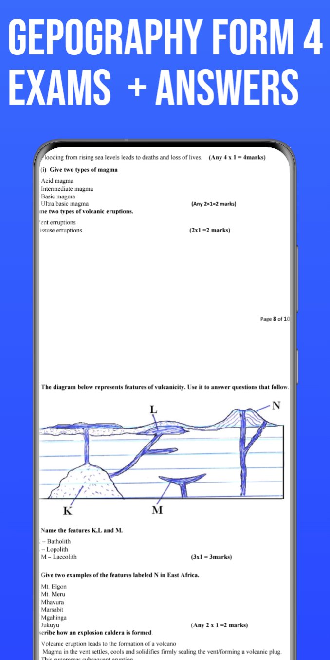Geography Form 4 Exams+Answers APK for Android Download