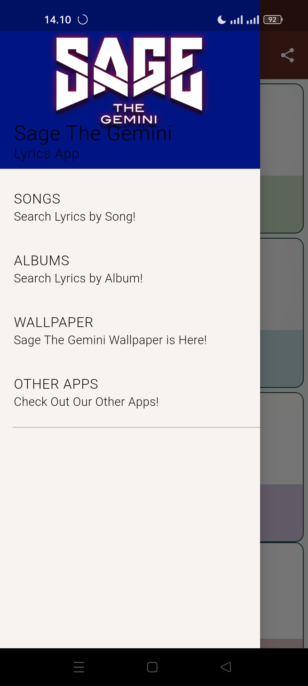 Descarga de APK de Sage The Gemini Lyrics para Android