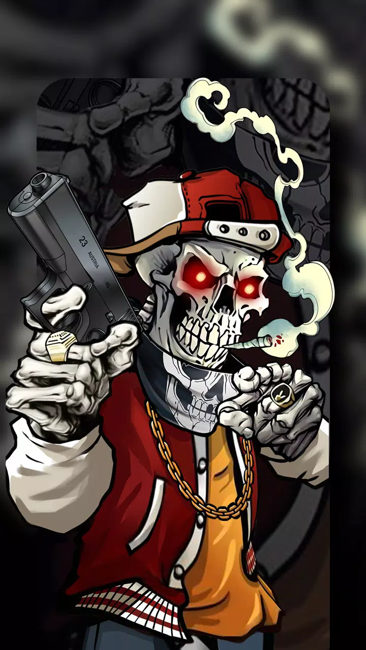 Skull And Gun Wallpaper