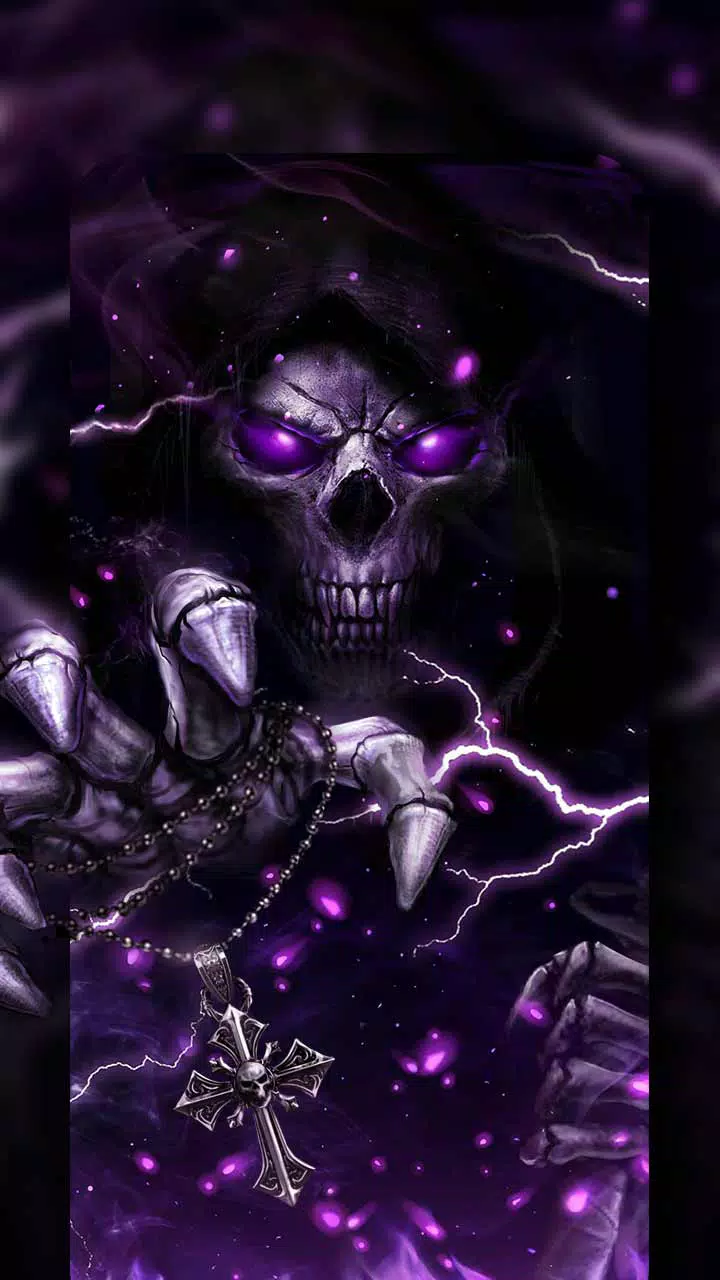 Purple Flame Skull