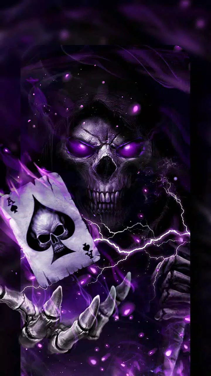 Purple Fire Skull