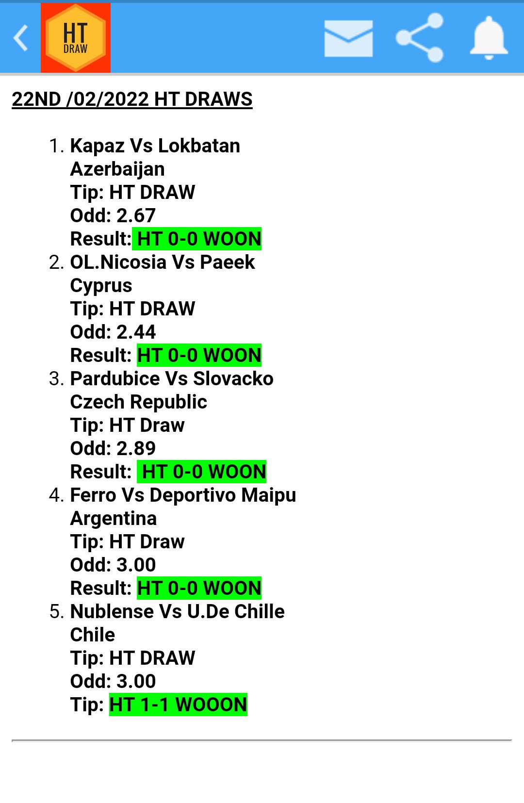 Fixed Half-Time(HT) Draws. APK for Android Download