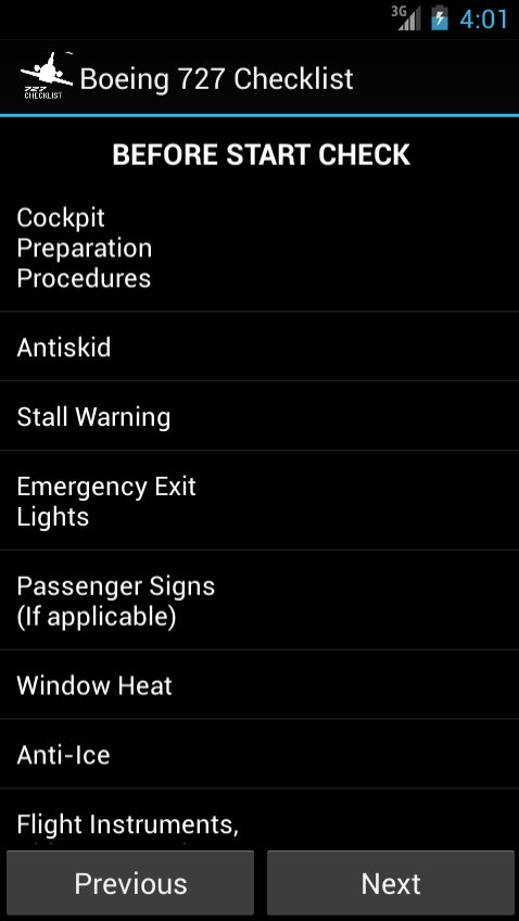Checklist for Boeing B727 APK for Android Download