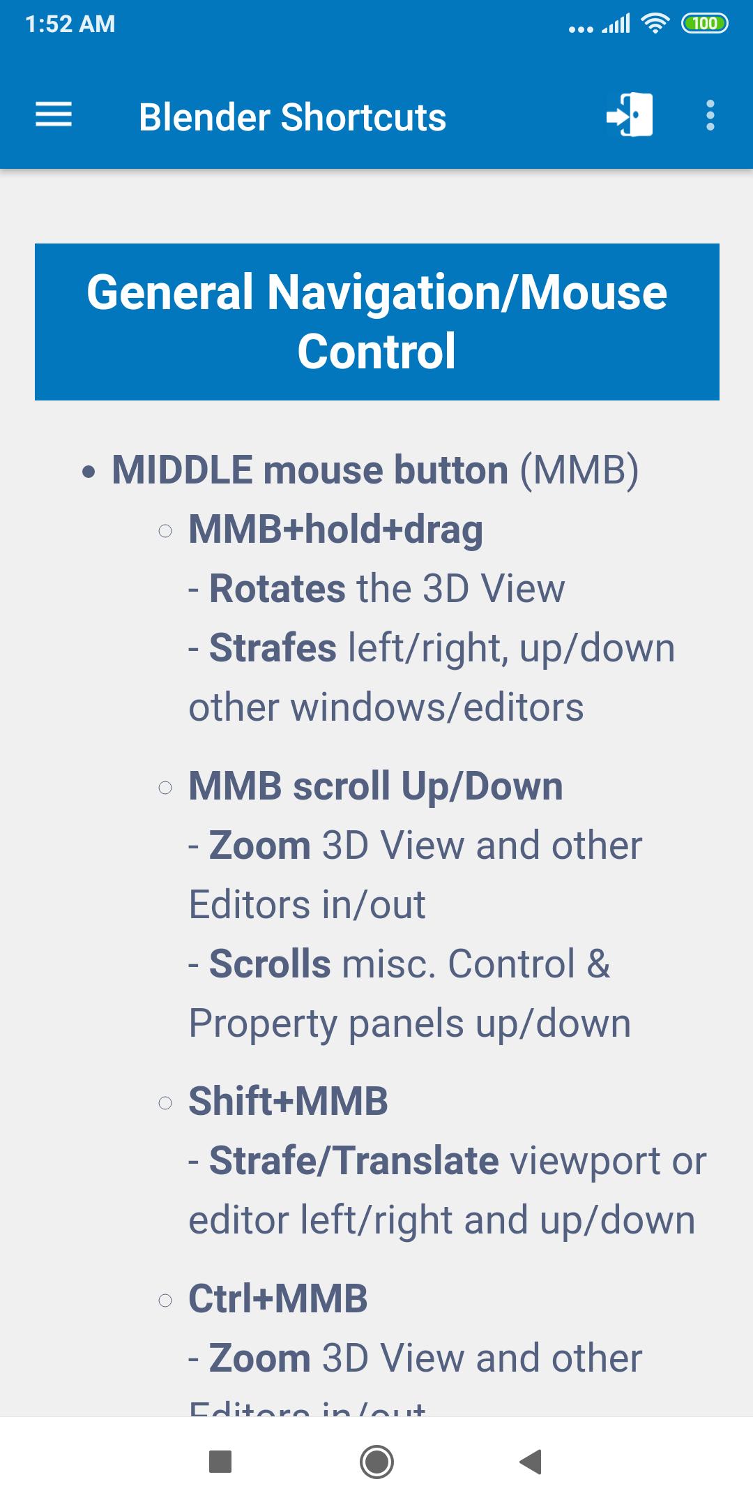 Blender 3d Shortcuts Free For Android Apk Download