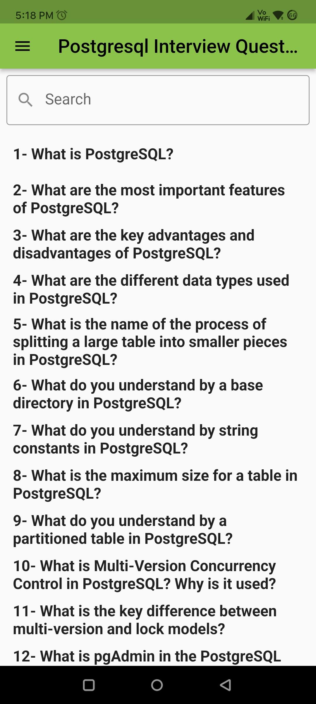 Postgresql Interview Question Apk For Android Download