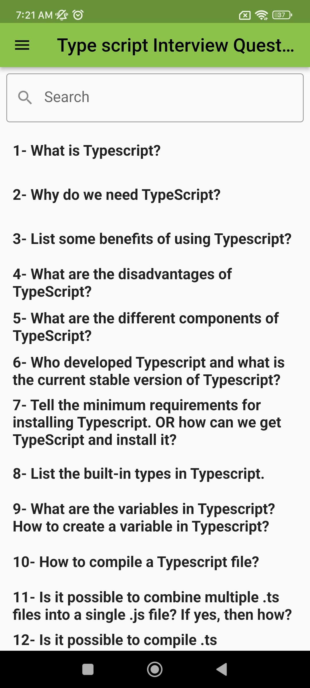 Download do APK de Typescript Interview Question para Android Download do APK de Typescript Interview Question para Android