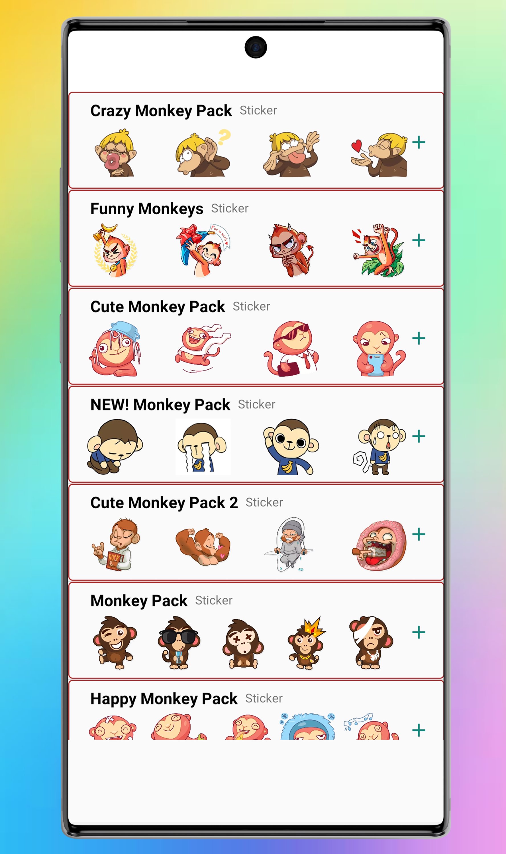Monkeys Stickers WAStickerApps APK für Android herunterladen