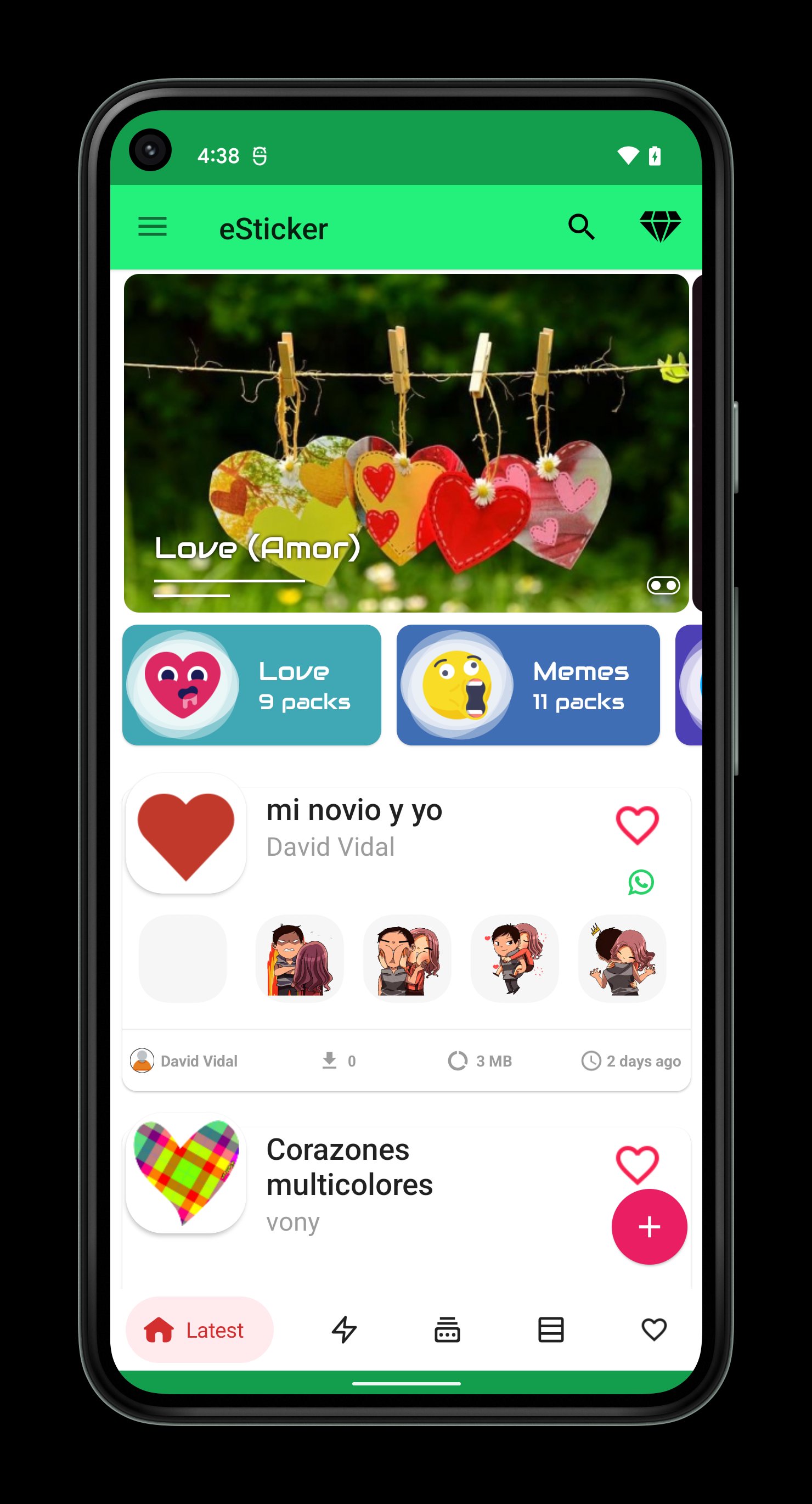 Descarga de APK de Stickers Animados, eStickers para Android