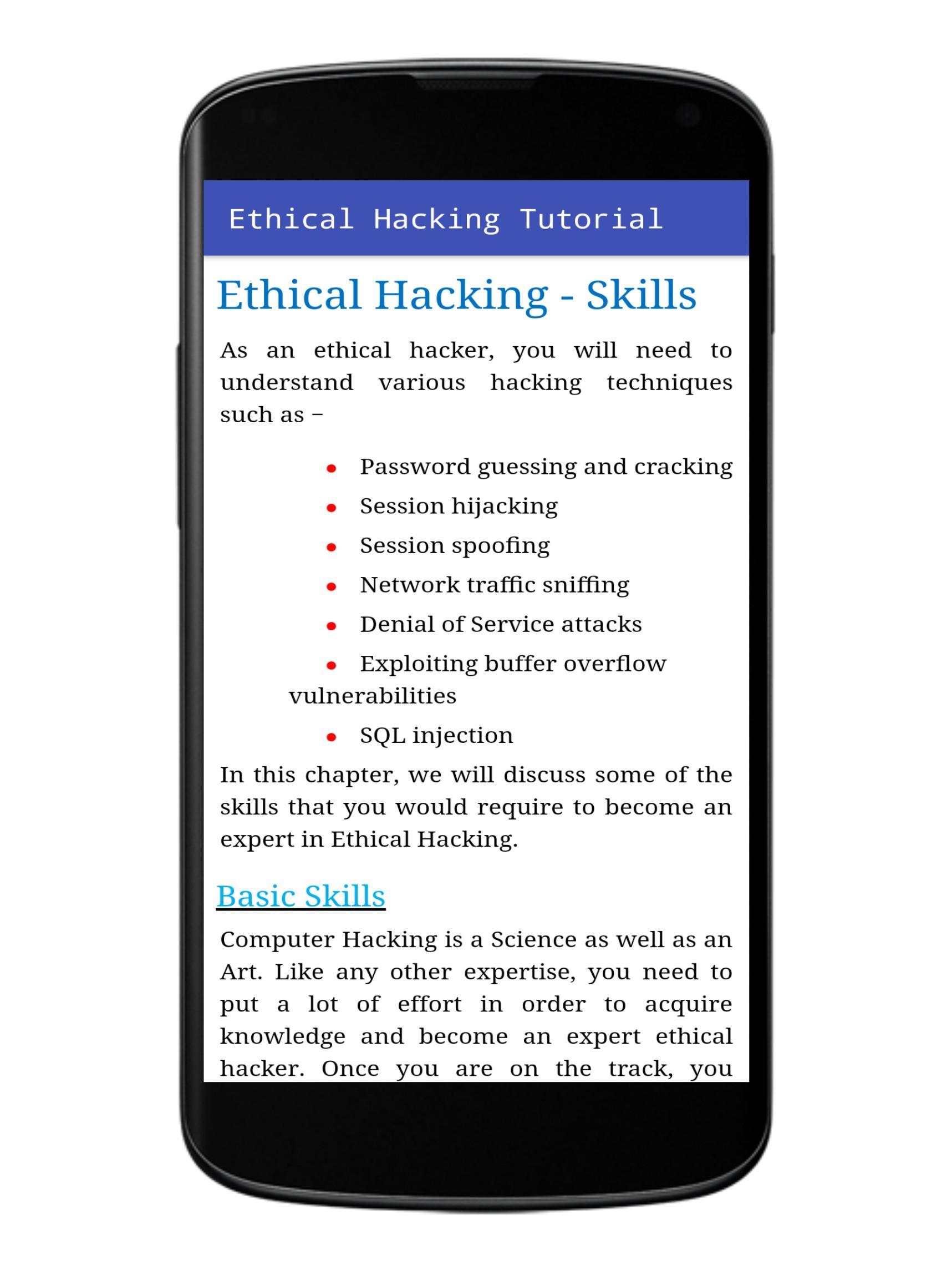 Ethical Hacking Tutorials Apk For Android Download