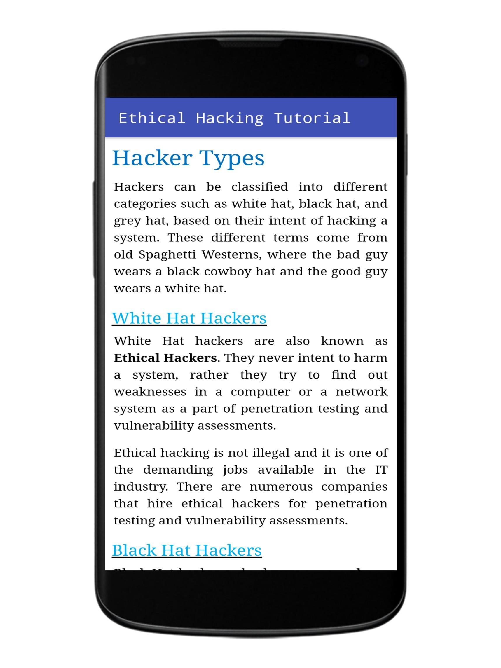 Ethical Hacking Tutorials ++ APK for Android Download Ethical Hacking Tutorials ++ APK for Android Download