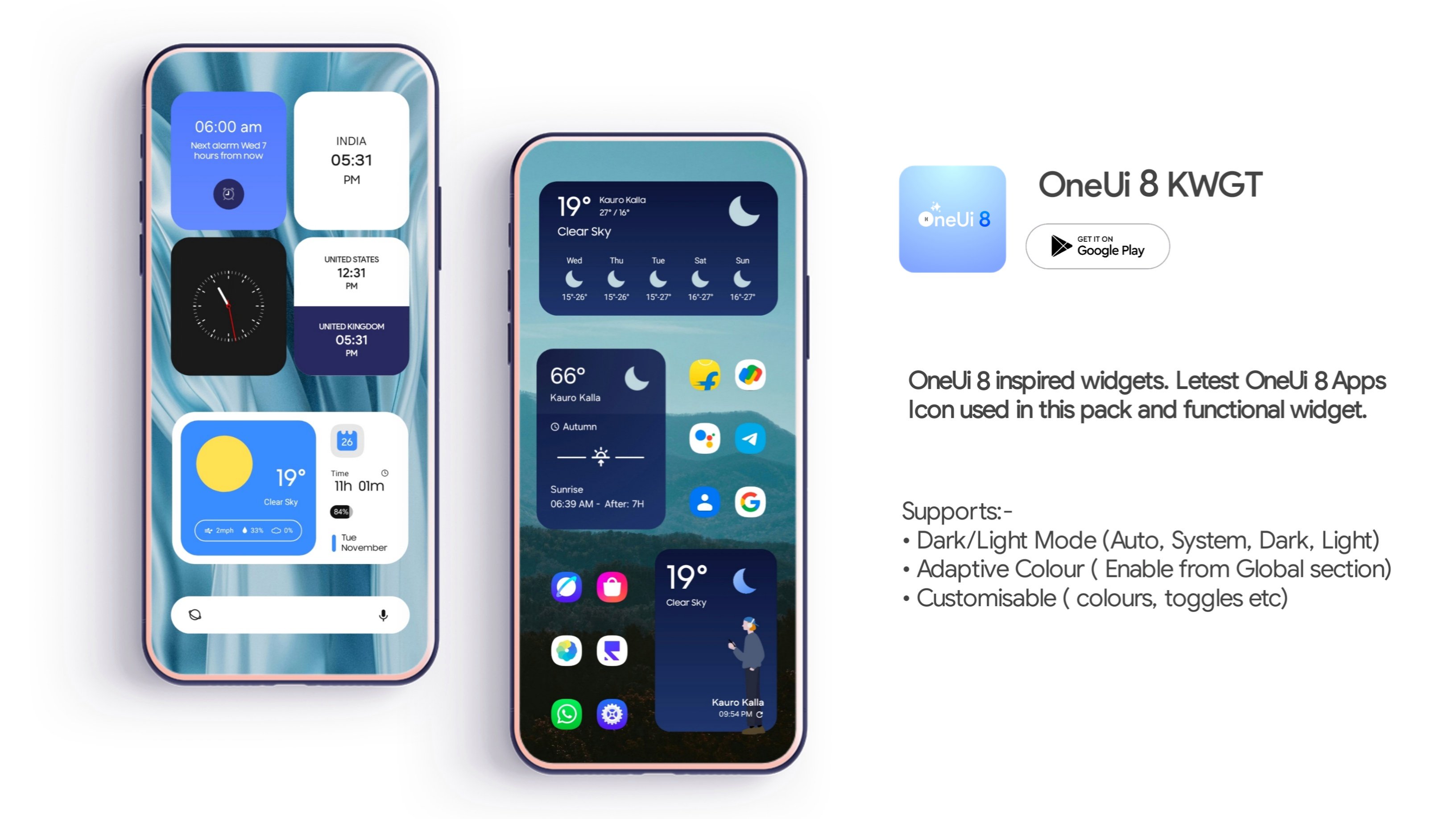 OneUI 8 KWGT - One UI Inspired Latest Version 10.0.1 for Android