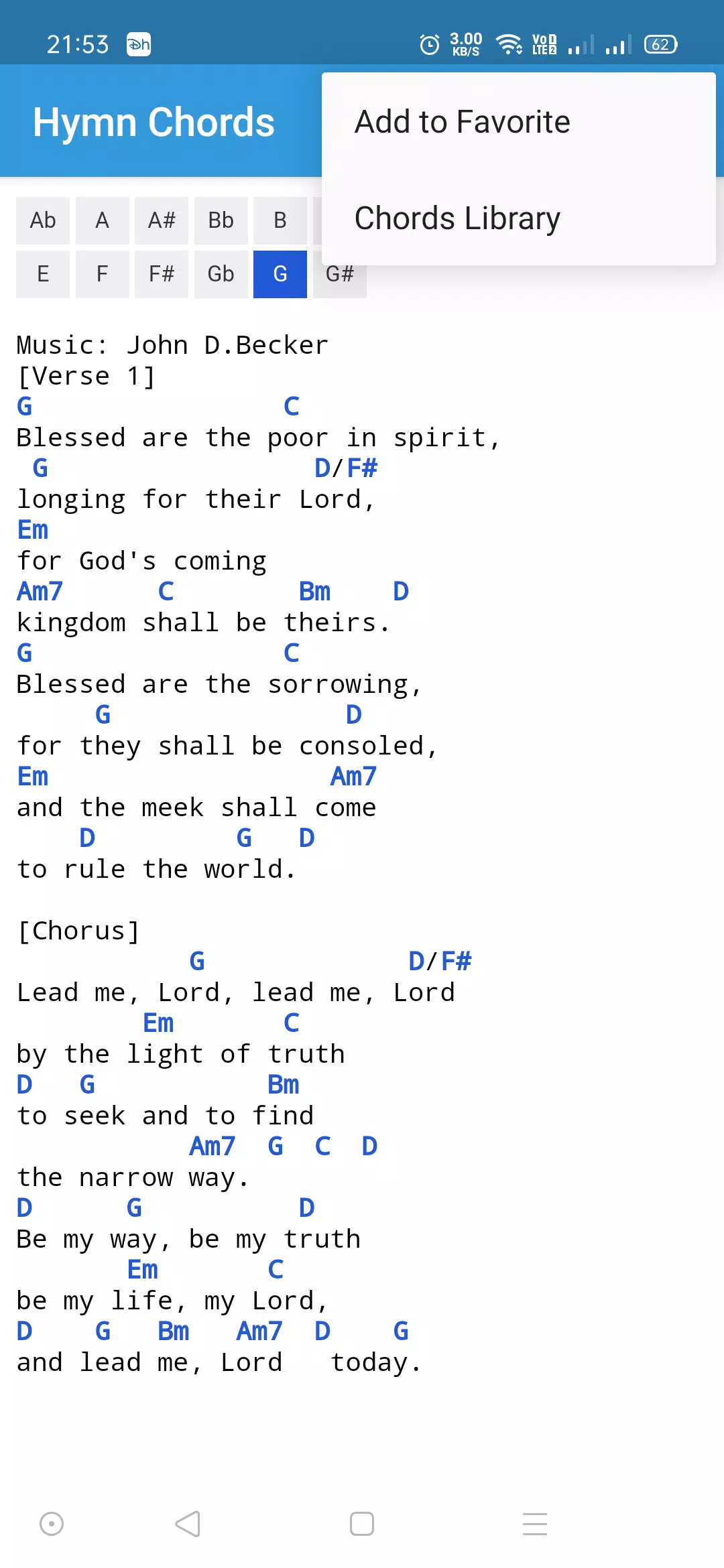 Hymns For Guitar Chords