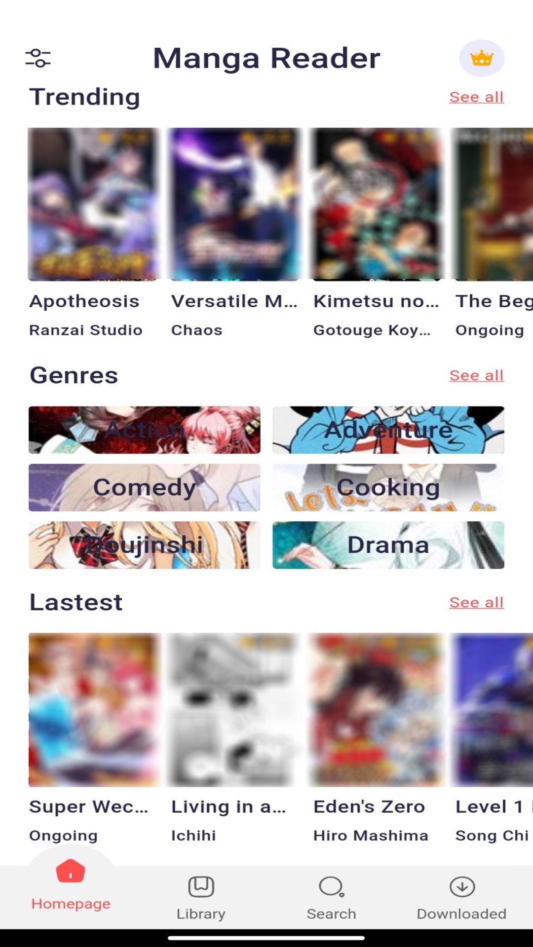 Manga Reader APK للاندرويد تنزيل