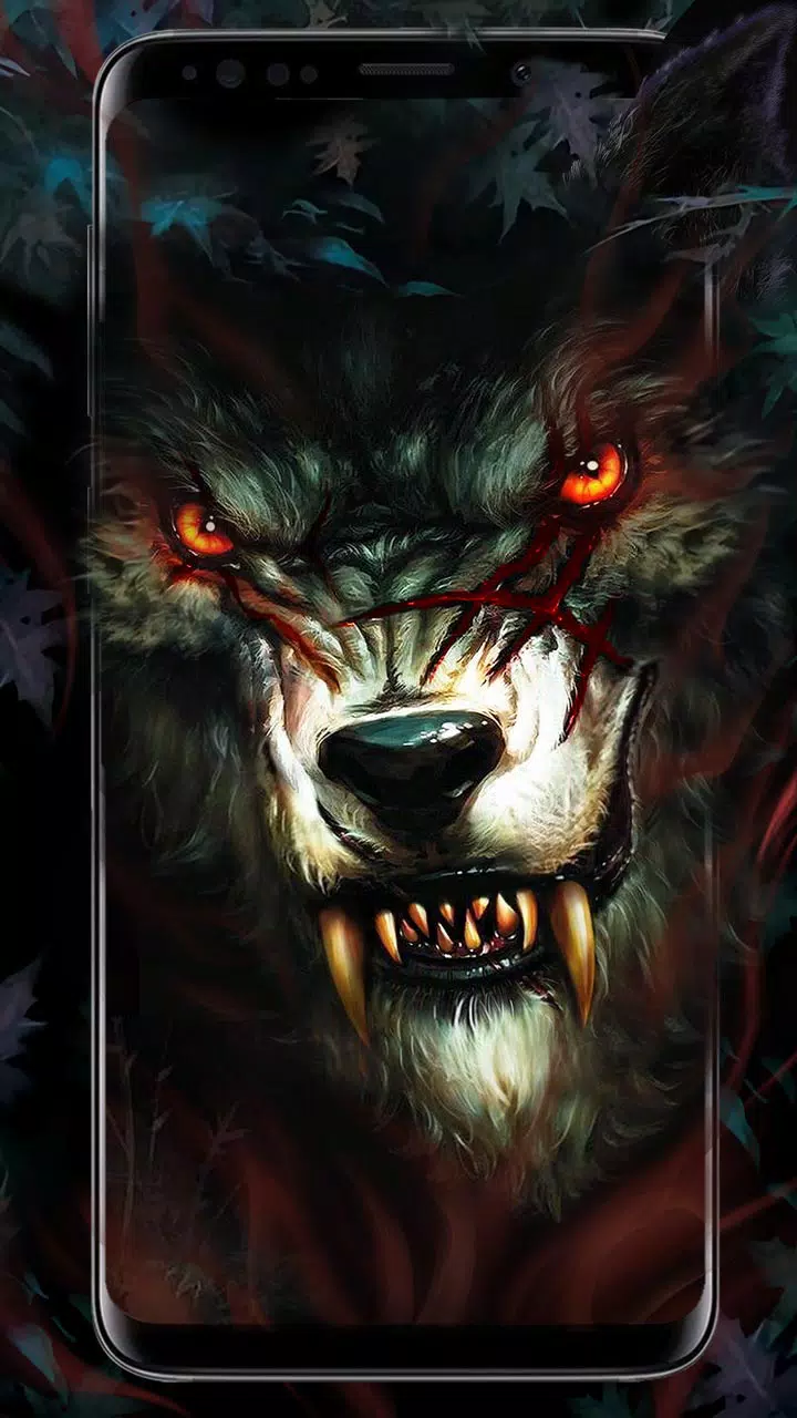 Bloody Anime Wolf Wallpaper