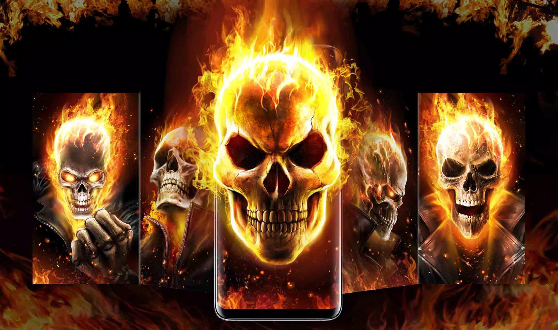 Flaming Skull Backgrounds