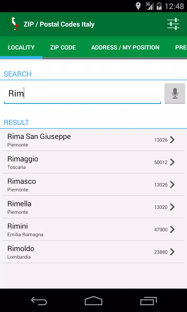 Codigos Postales De Italia