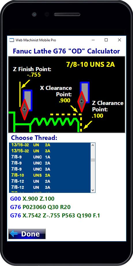 G76 Cnc Lathe Threading Programming Calculator Apk For Android Download