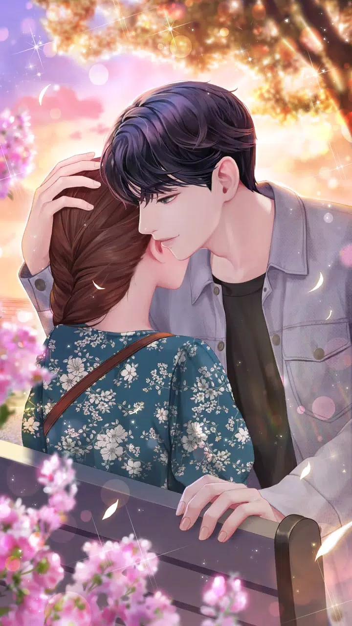 Korean Cartoon Couple Kiss