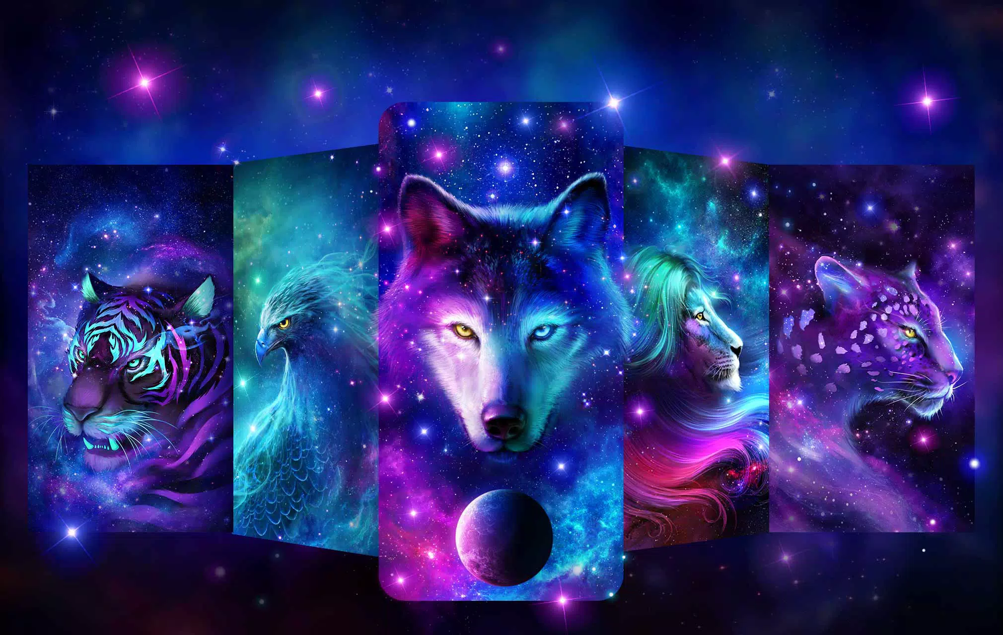 Galaxy Animals Wallpaper