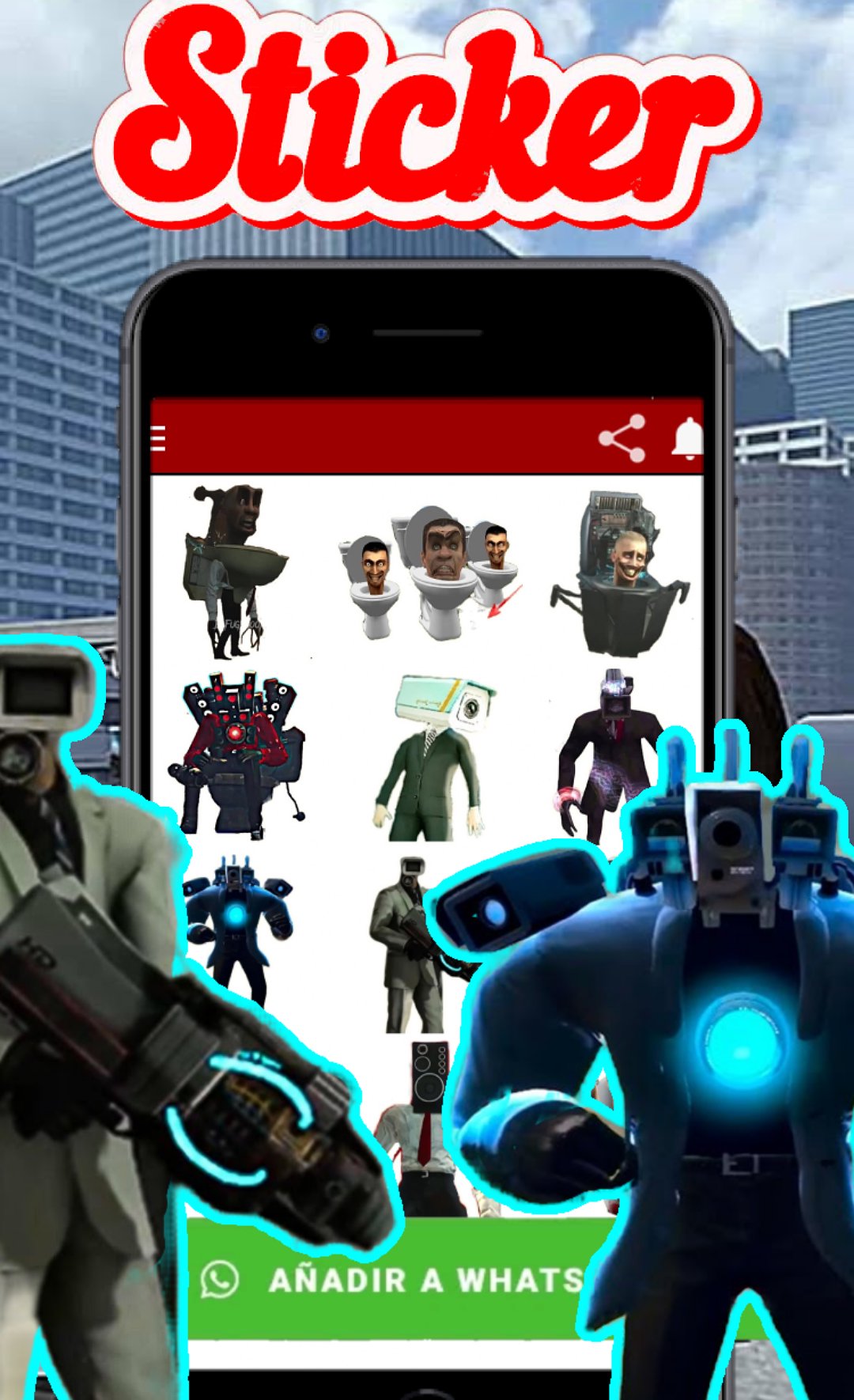 Skibidi Toilet Monster sticker APK für Android herunterladen