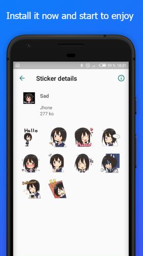下载anime Girl Stickers For Whatsapp 300安卓版最新版本apk