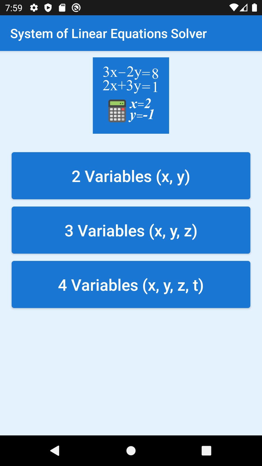 Linear Equations System Solver APK für Android herunterladen Linear Equations System Solver APK für Android herunterladen