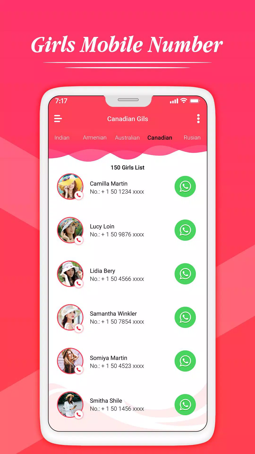 Girl Mobile Number List