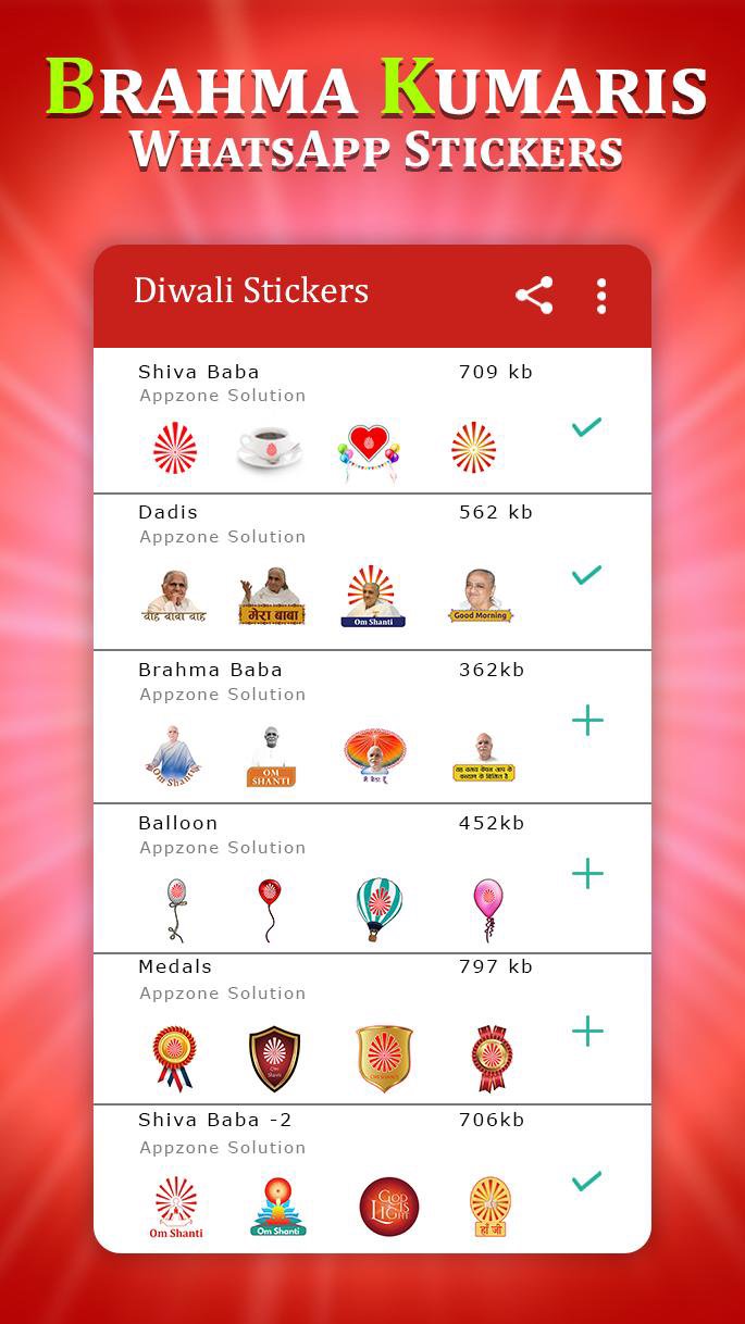 Brahma Kumaris - Om Shanti Stickers APK برای دانلود اندروید