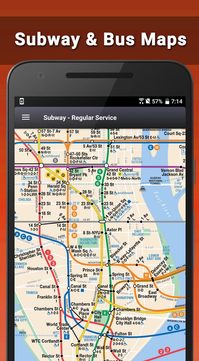 Nyc Subway Map With Mta Bus Lirr And Metro North For Android Apk Download