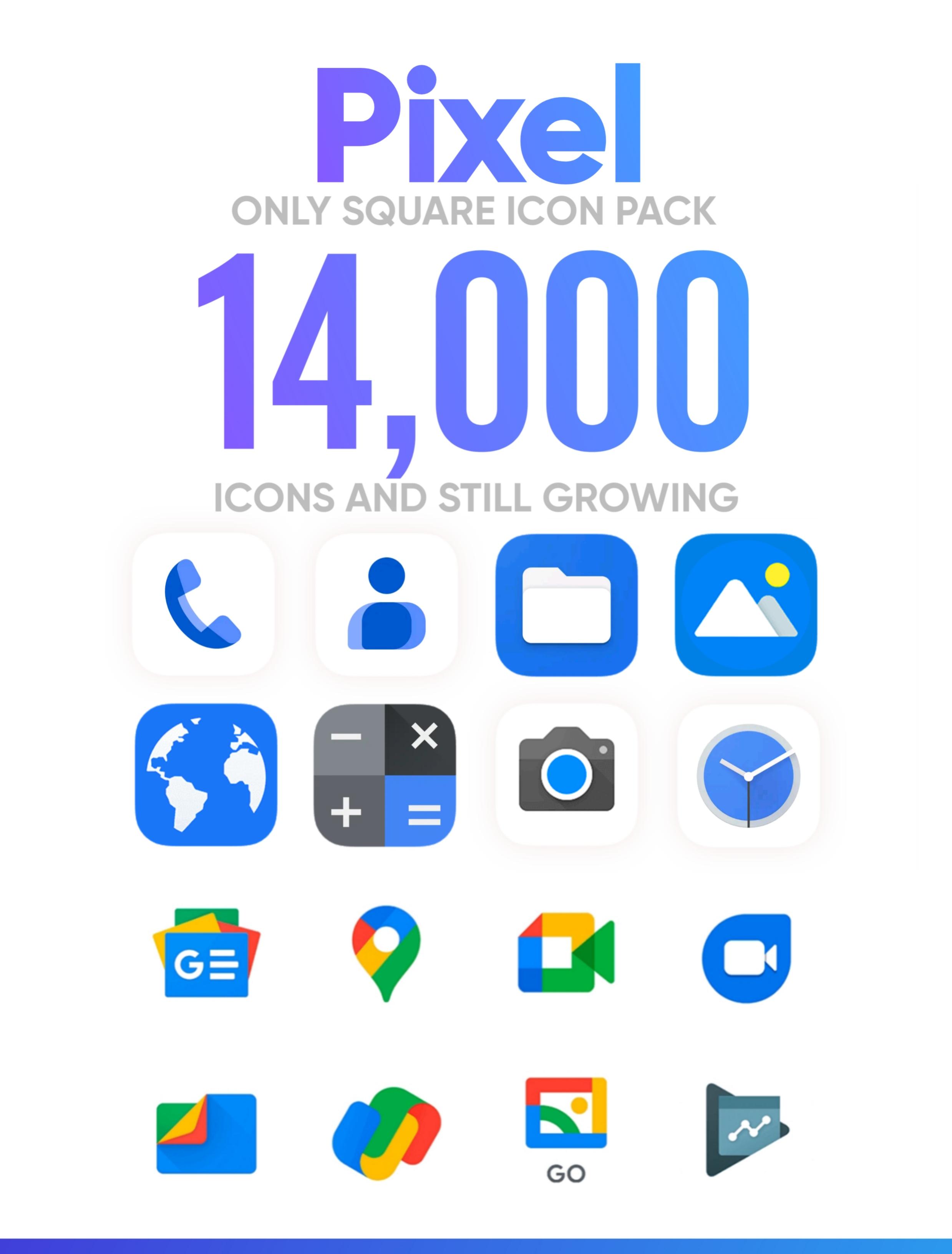Pixel Android Square Icon Pack Latest Version 1 For Android
