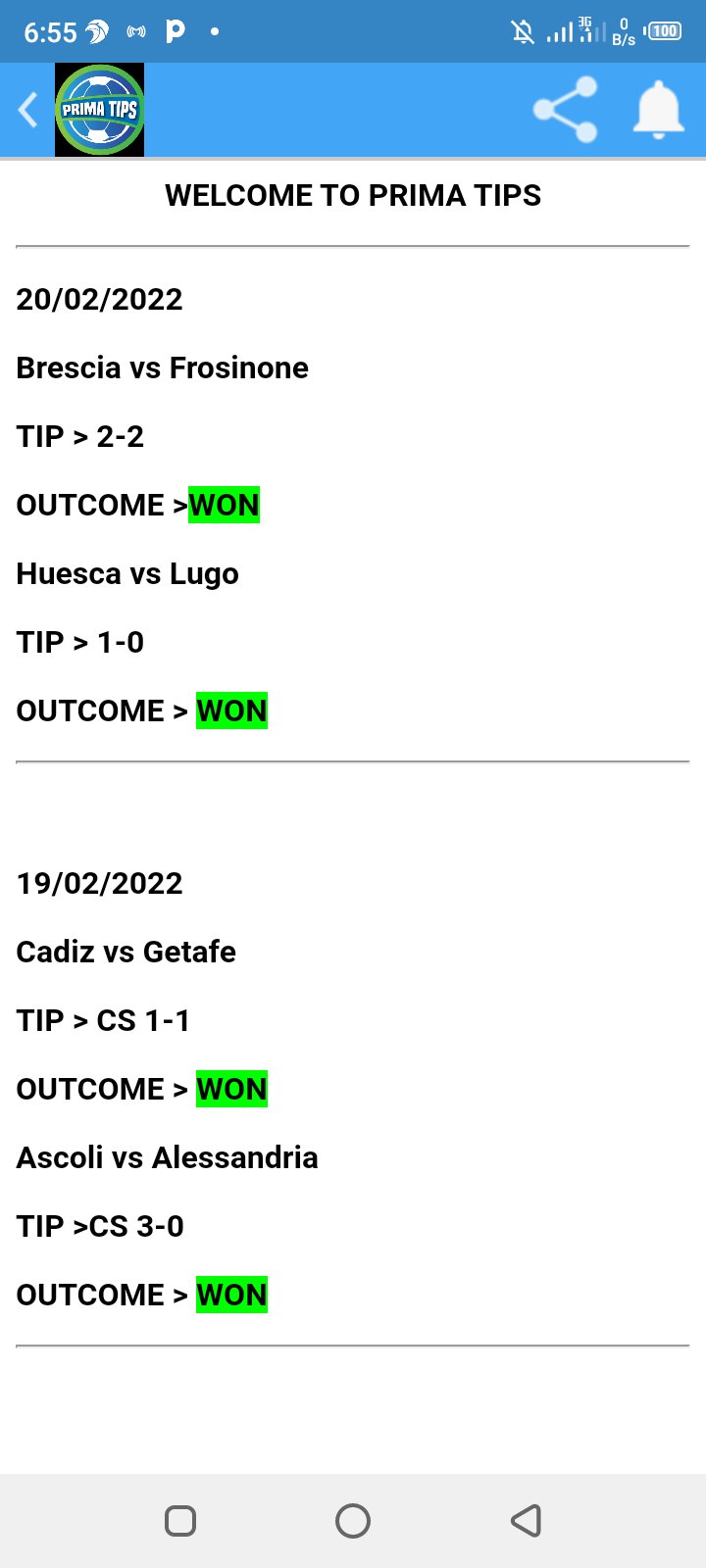 PRIMA TIPS La Última Versión 9.8 para Android