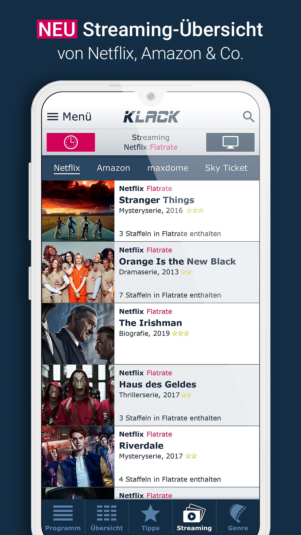 KLACK Fernseh- & TV-Programm for Android - APK Download