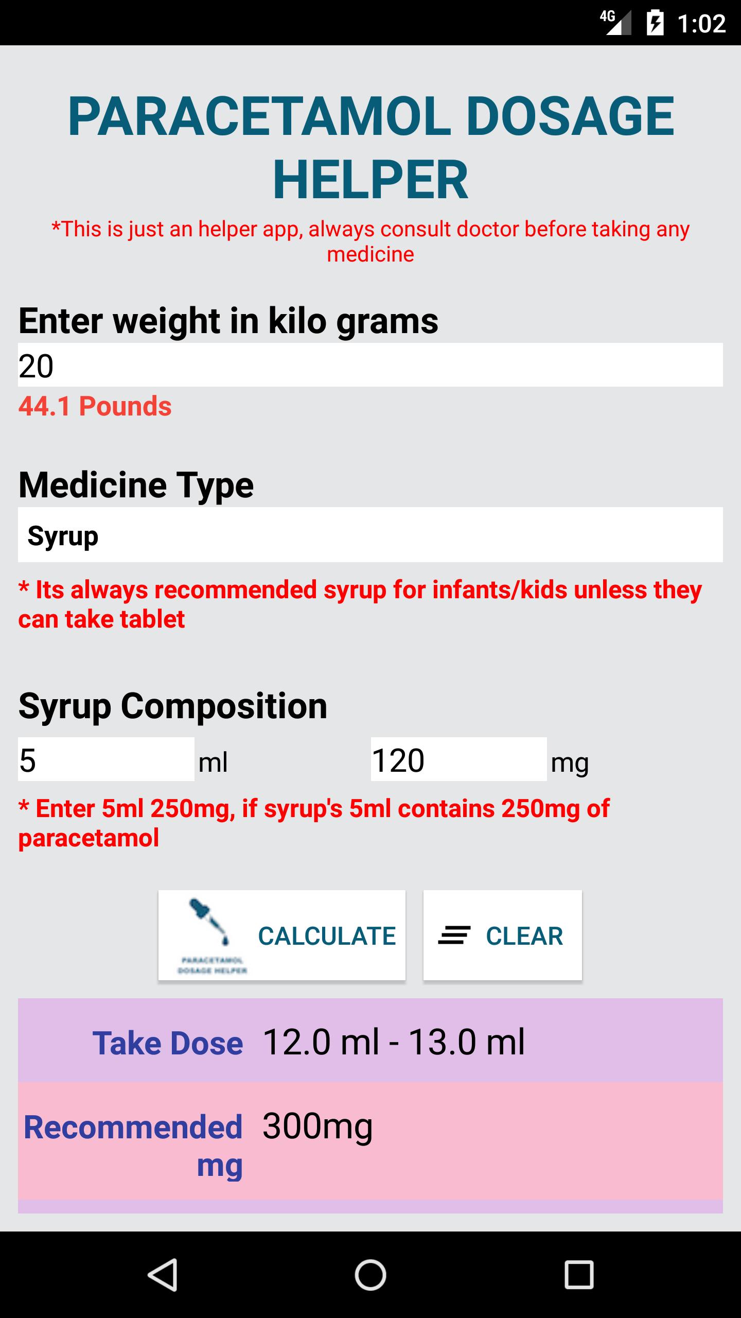 Paracetamol Dosage Calculator For Android APK Download paracetamol-dosage-calculator-for-android-apk-download