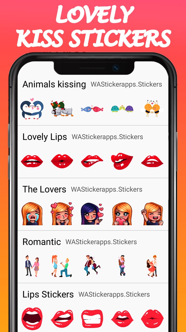 Kiss stickers WAStickersApp APK for Android Download