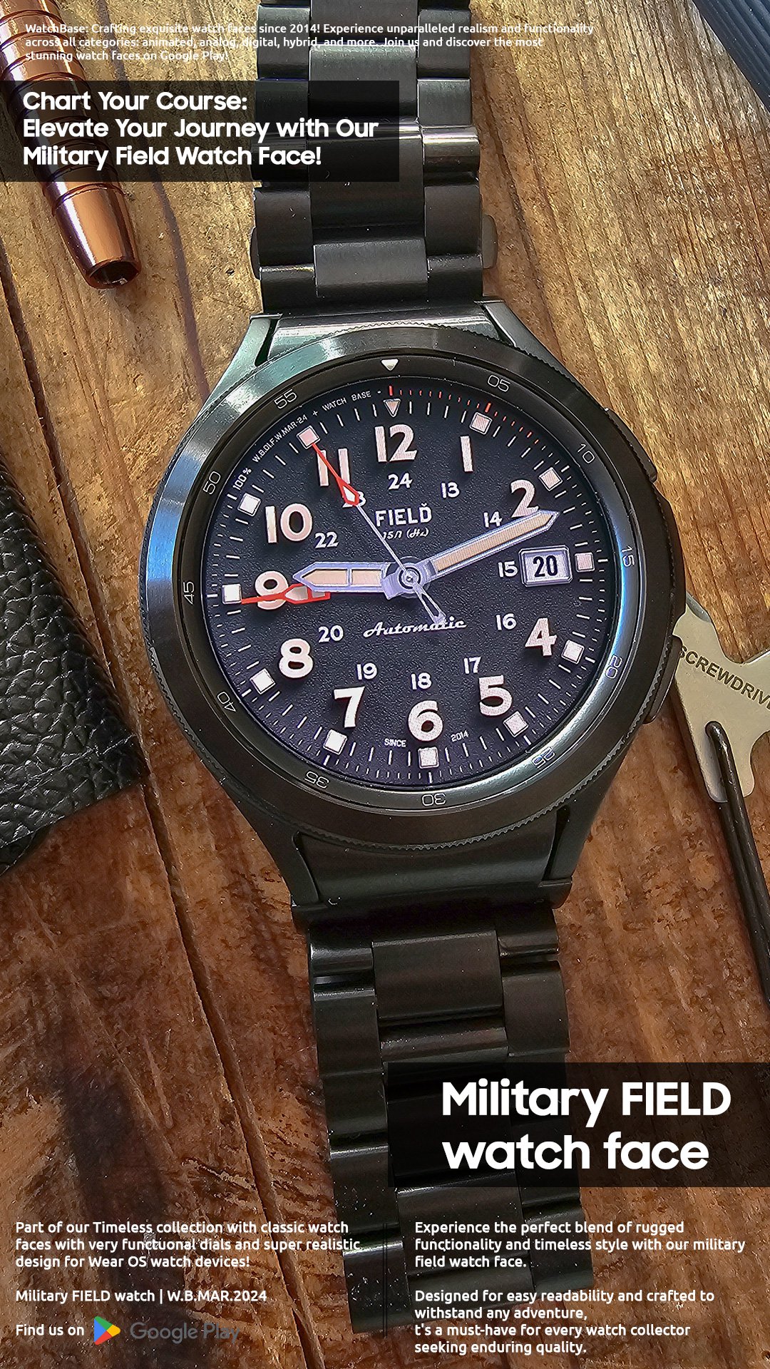 Military FIELD watch face Latest Version for Android