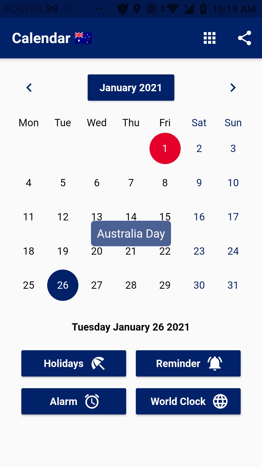 Descargar Australian Calendar 2021 APK Última Versión 3.9.0 para Android