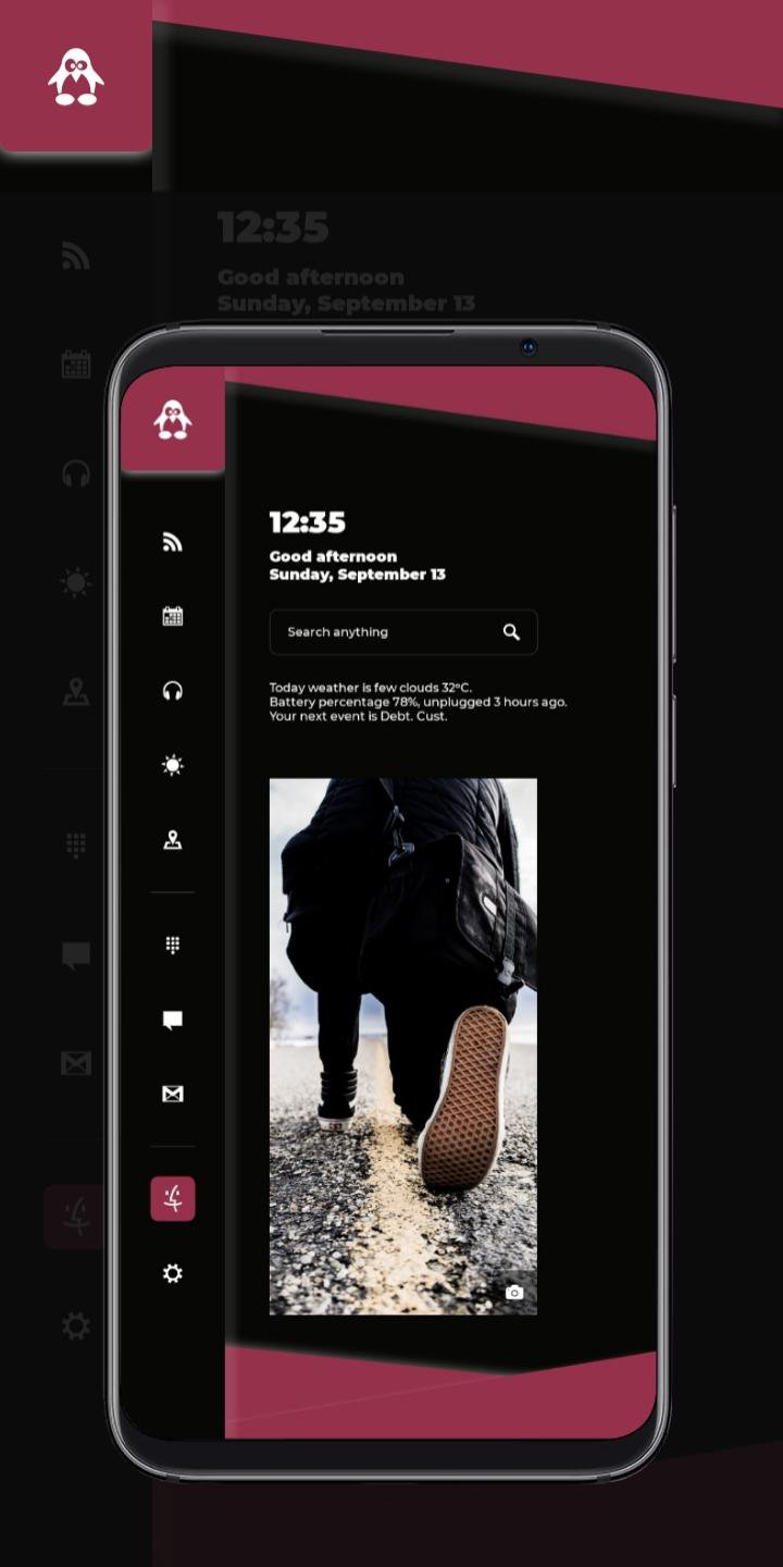 Tux - Preset KLWP Pro Latest Version T 01 for Android