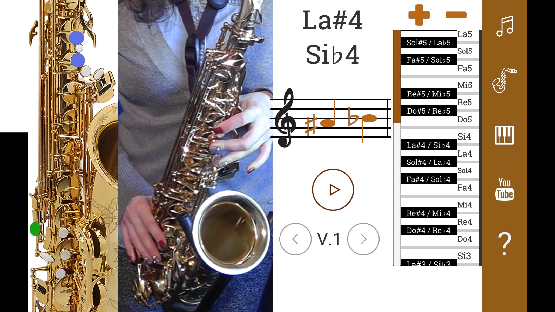 Saxophone types chart