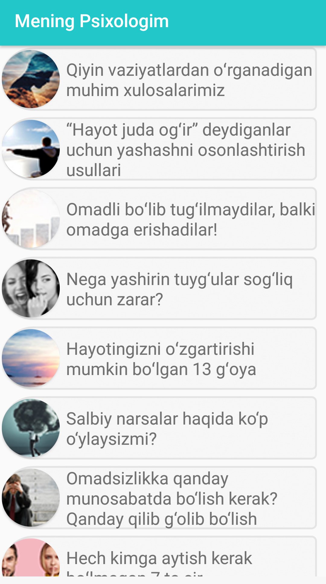 Descarga de APK de Psixologik test va maslahatlar para Android