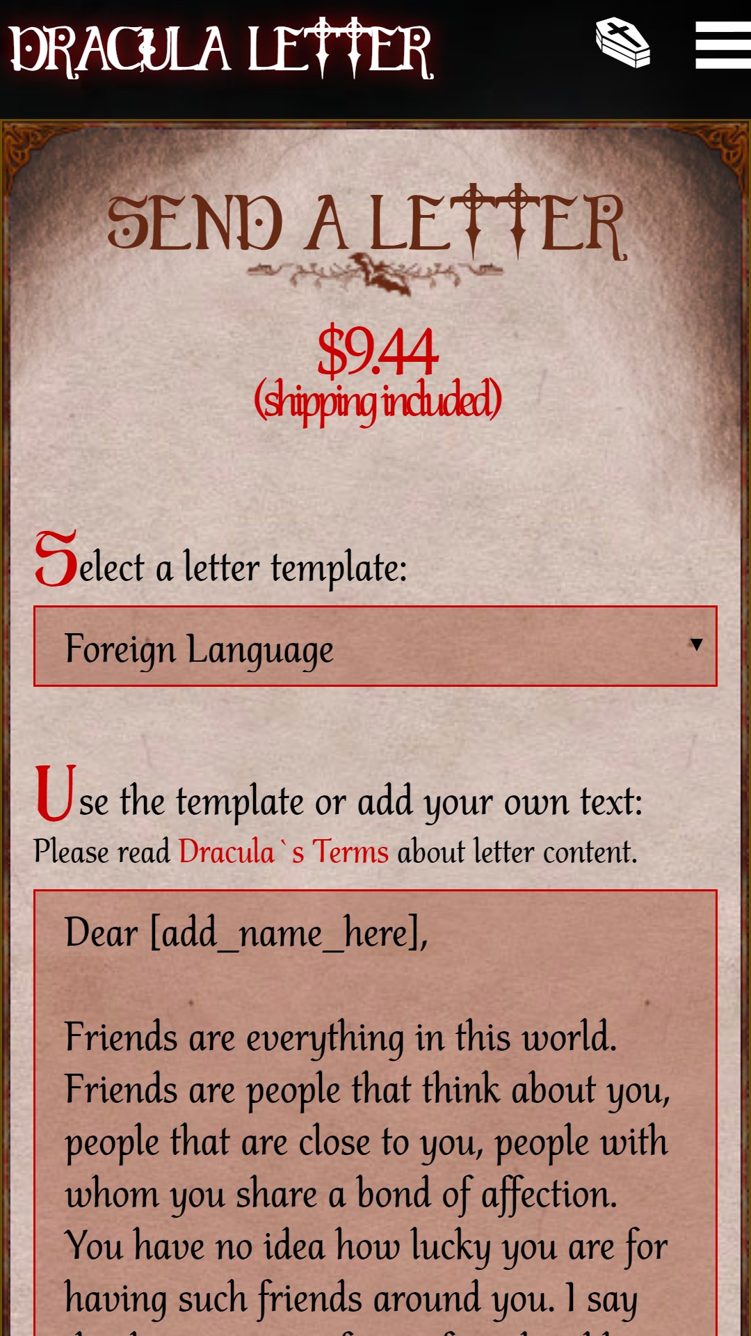 Dracula Letter APK for Android Download