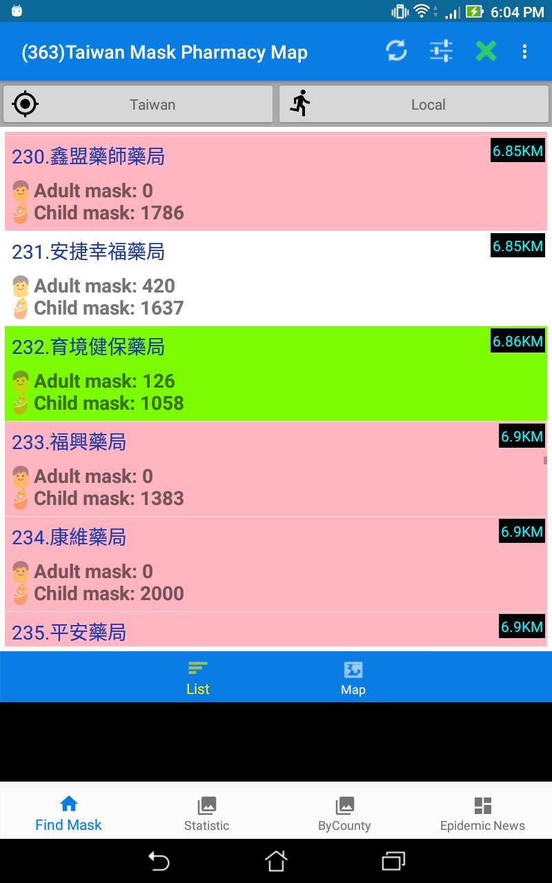 Taiwan Mask and pharmacy map APK for Android Download