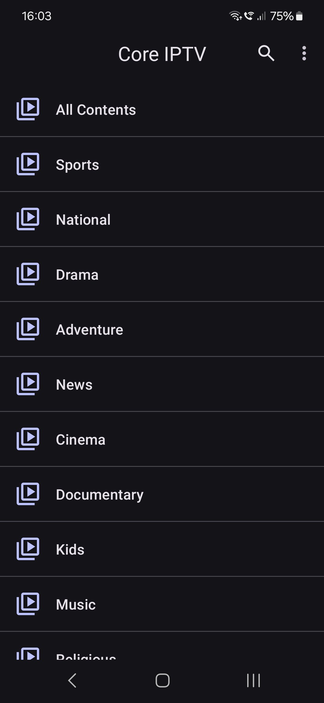 Descarga de APK de Core IPTV Player para Android