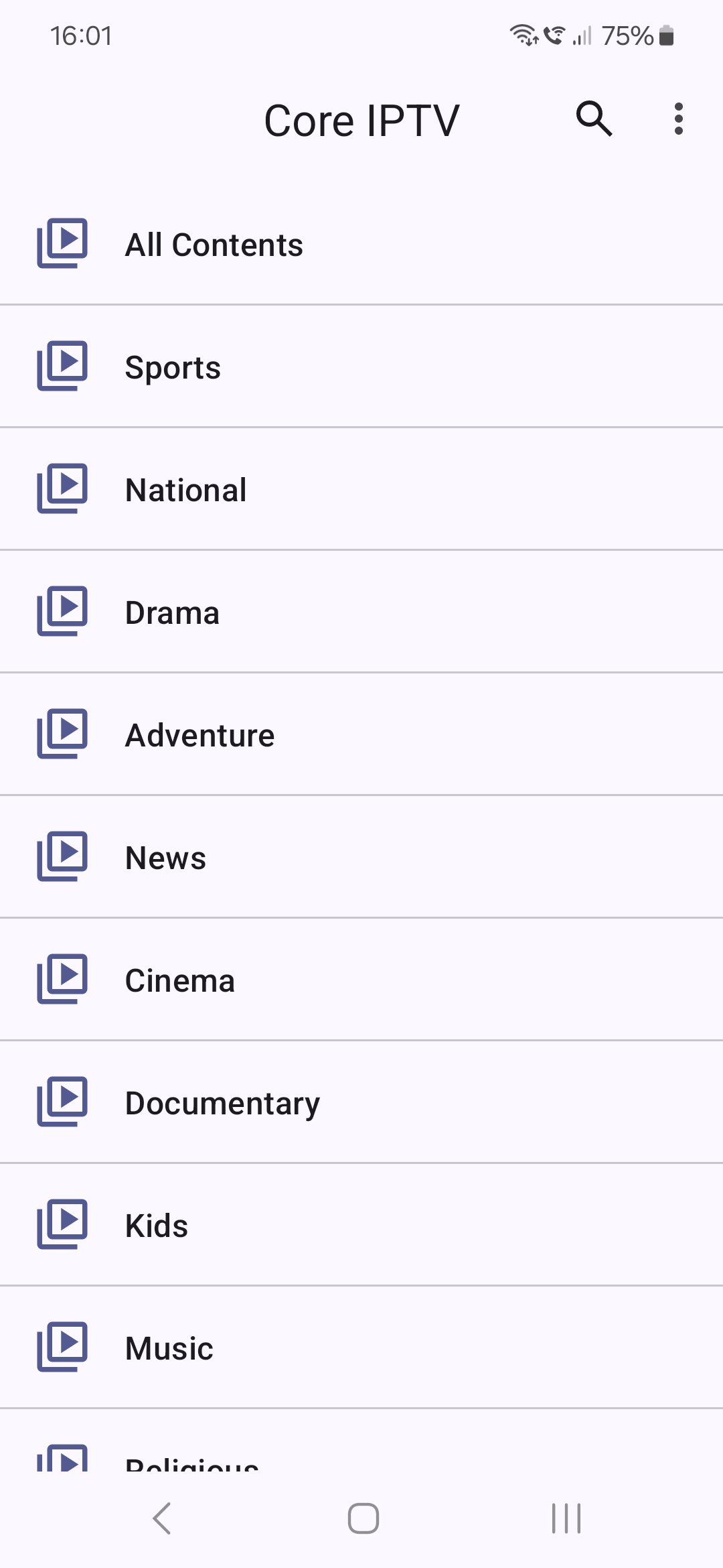 Descarga de APK de Core IPTV Player para Android