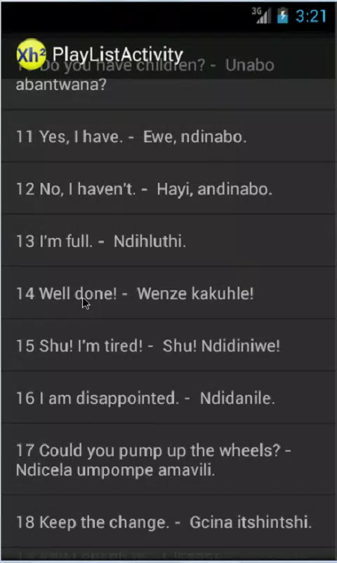 Xhosa Phrases