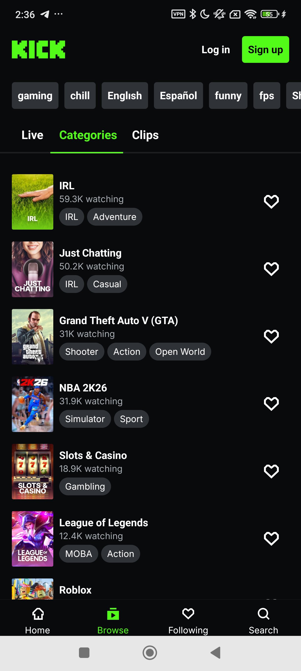 Android İndirme için Kick APK