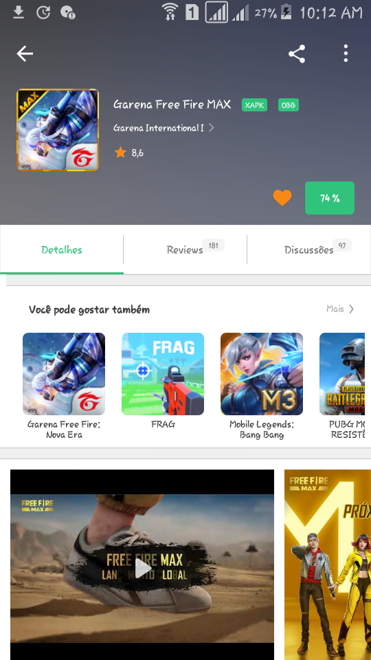 RANBO add a post under Free Fire MAX Discussion Group | APKPure Group